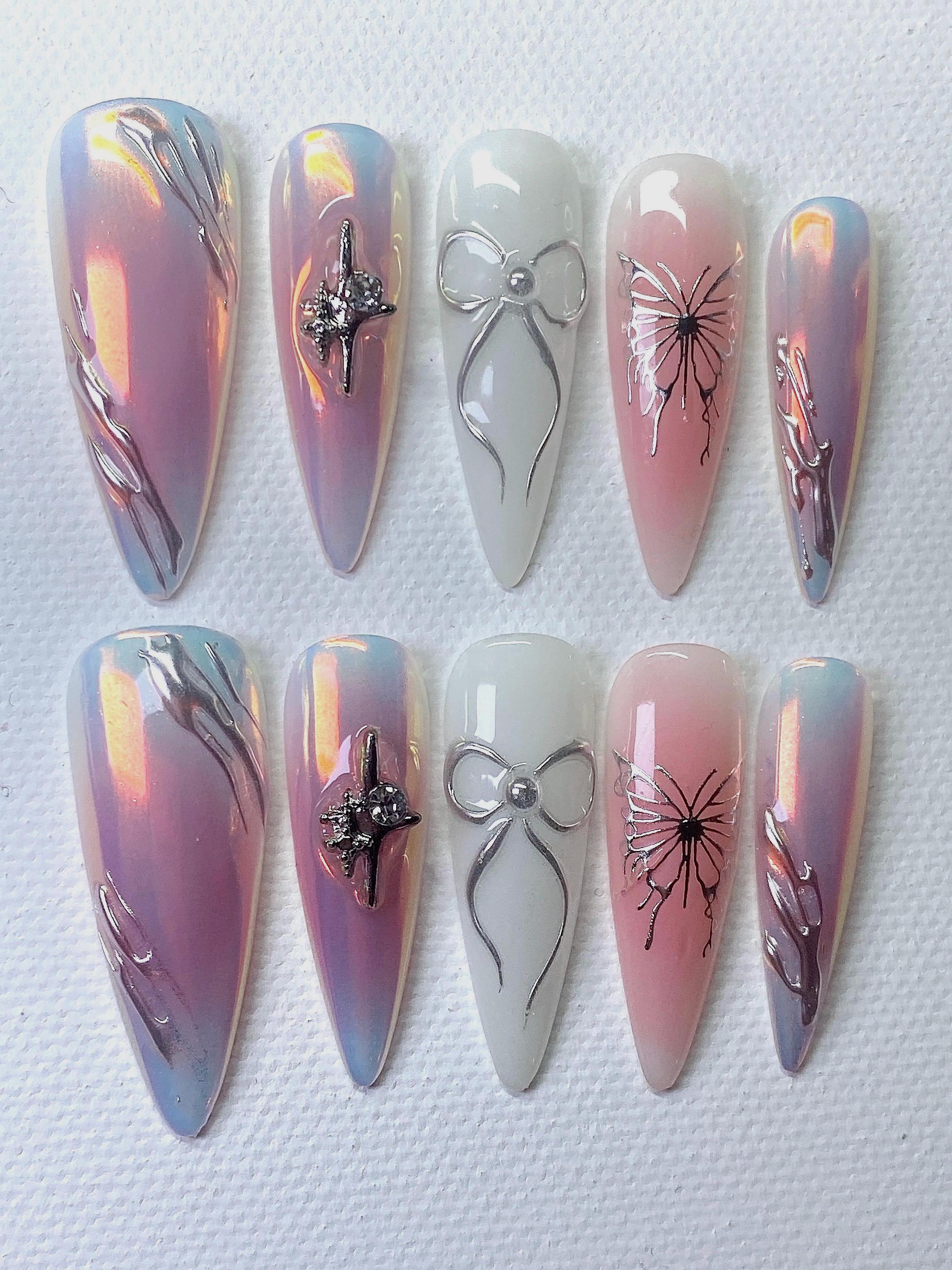 Moonlit Butterfly Glow – Lamia Nails