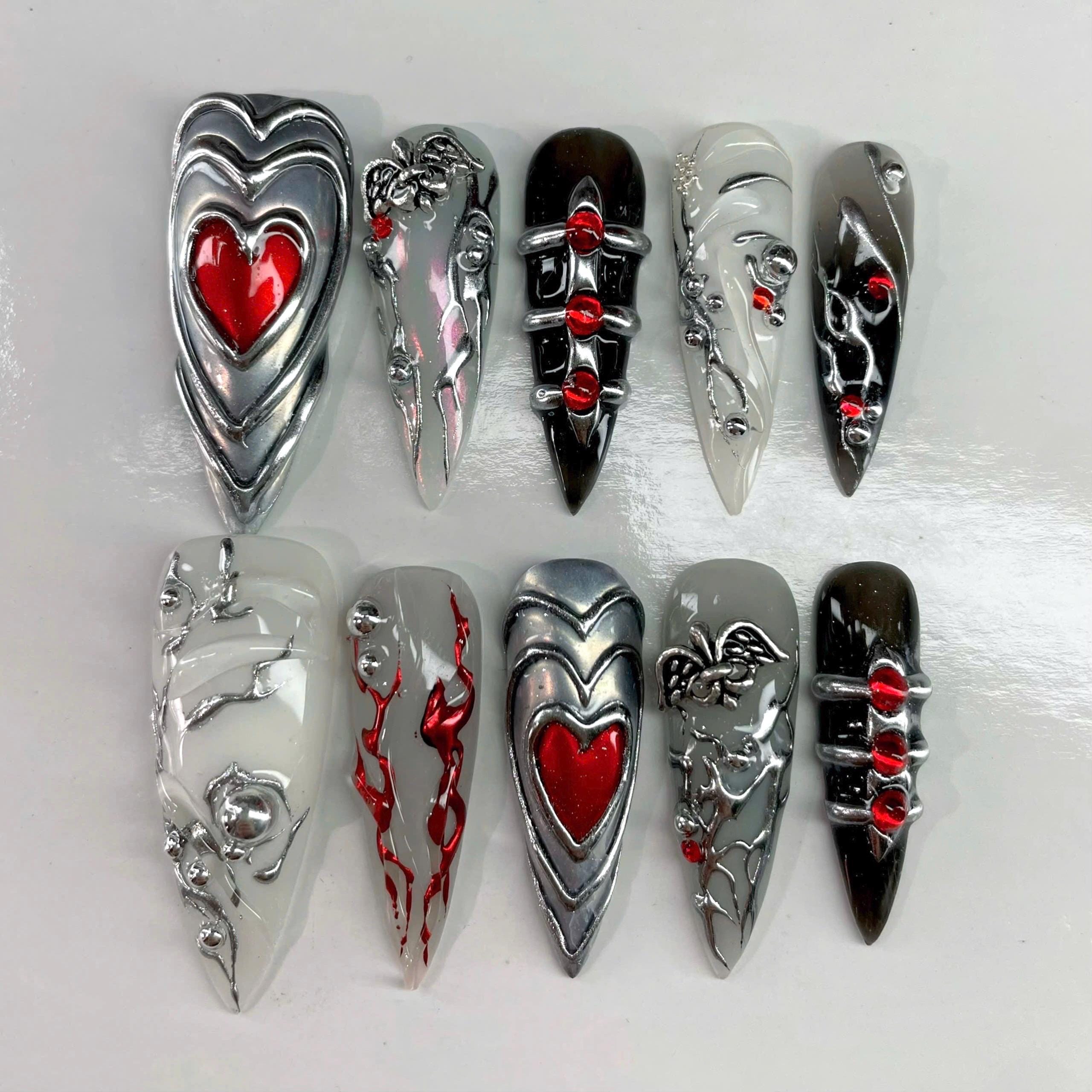 Steel Heart ️‍🔥 – Lamia Nails
