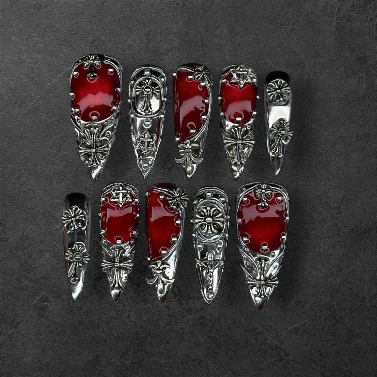 Steel Temptation in Red – Lamia Nails